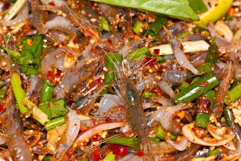 Little shrimp stock photo. Image of basil, salad, cream - 43901006