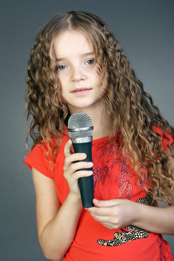 Little singer stock image. Image of hand, curl, melody - 17457381