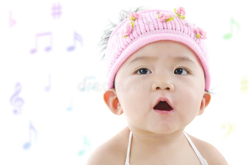 Little singer stock image. Image of innocence, asian - 24016235