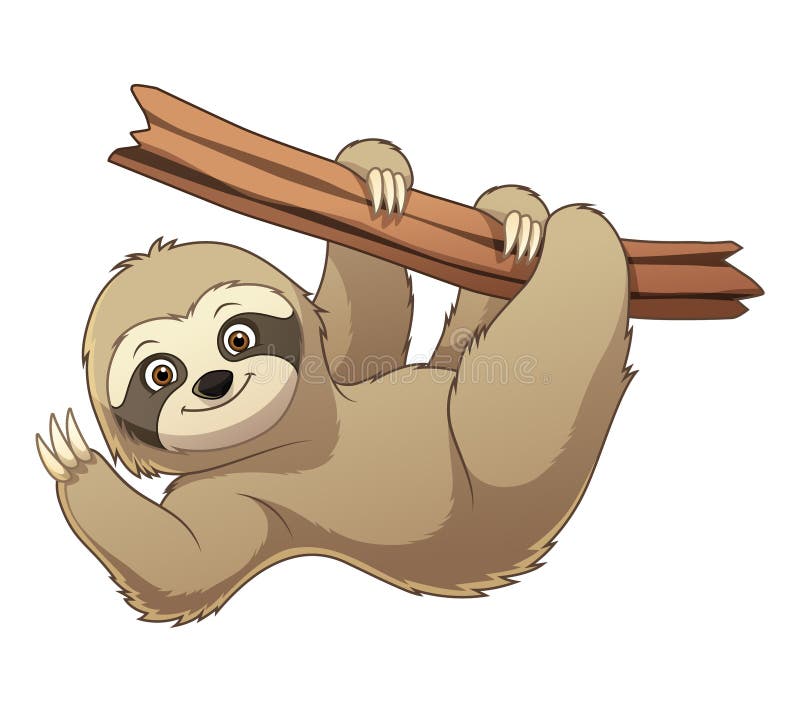Little Sloth Cartoon Animal Illustration Stock Illustration ...
