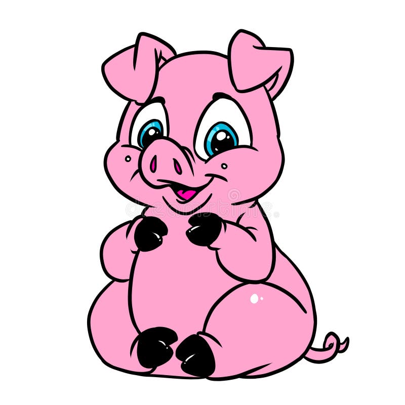 Little Smile Character Pig Illustration Character Stock Illustration ...