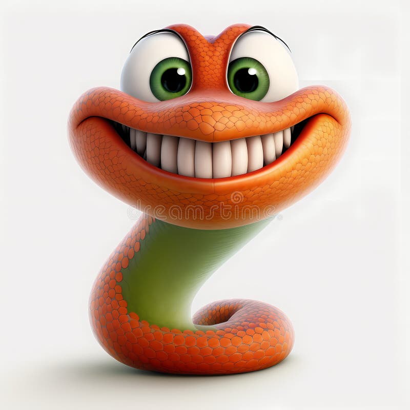 Little Snake Cartoon. Generative AI Stock Illustration - Illustration ...