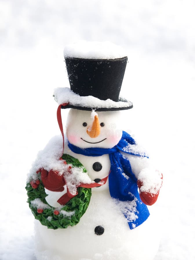 Snowman stock image. Image of holiday, copy, waiting - 15986305