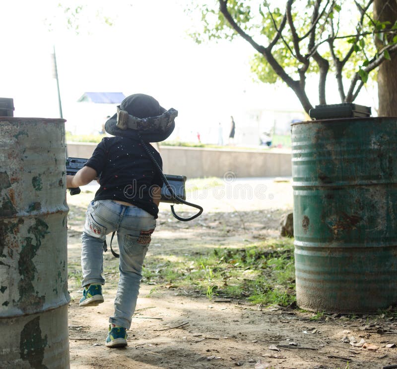 Little soldier combat game editorial stock photo. Image of tree - 60276668