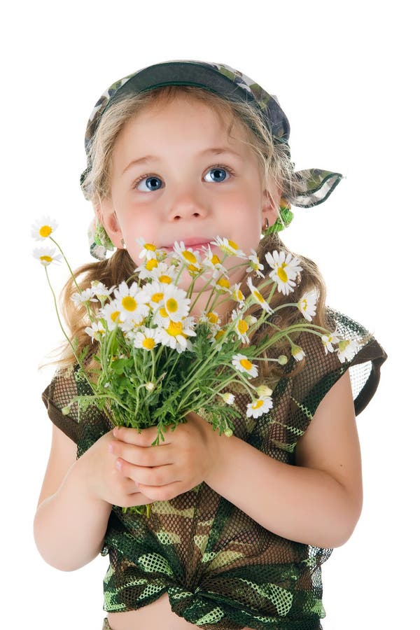 Little Soldier in the Middle of Nature Stock Photo - Image of ...