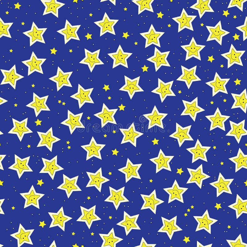 Little stars pattern stock vector. Illustration of cartoon - 44952986