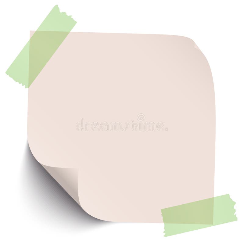 Little sticky paper brown stock vector. Illustration of glued - 52787346