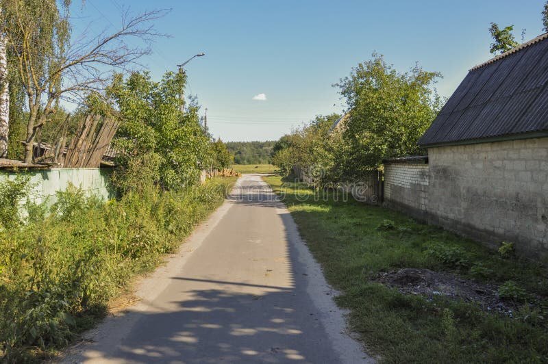 Little Street in the Small Town. Suburb Stock Image - Image of outdoor ...