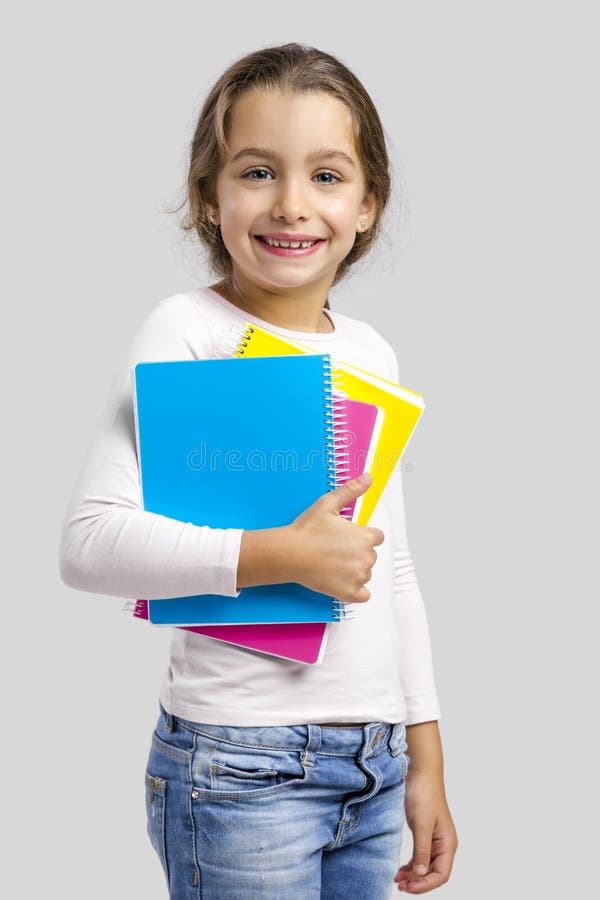 Little Student Girl with a Laptop Stock Photo - Image of learn, modern ...