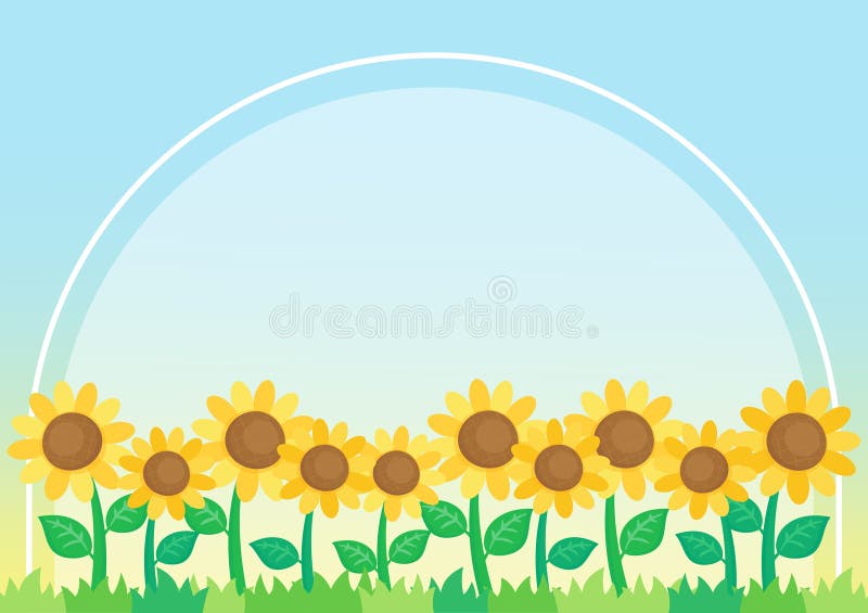 Little Sunflower Arch Frame 4 Stock Vector - Illustration of post ...