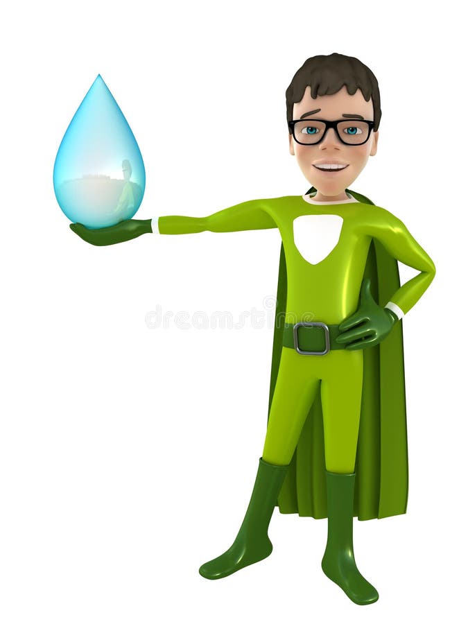 Cartoon Hero Water Drop Stock Illustrations – 222 Cartoon Hero Water ...