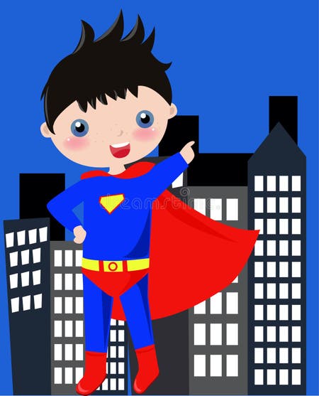 Little superman stock vector. Illustration of tiny, flaying - 11185507