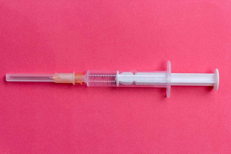 A Little Syringe with Colourful Background Stock Photo - Image of ...