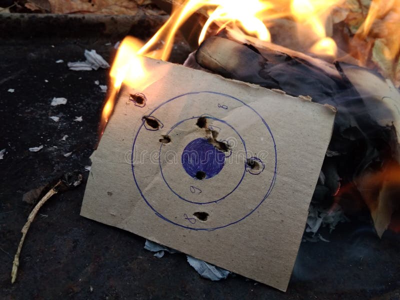 A little target on fire stock image. Image of tire, black - 261526281