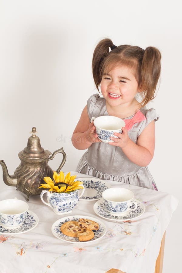 Little Tea Party stock photo. Image of prop, giggle, hosts - 46320846