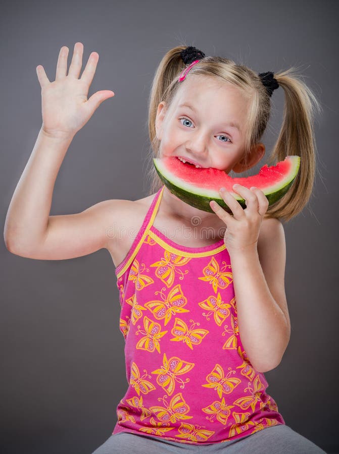 Little toothless girl stock photo. Image of summer, cute - 56453614