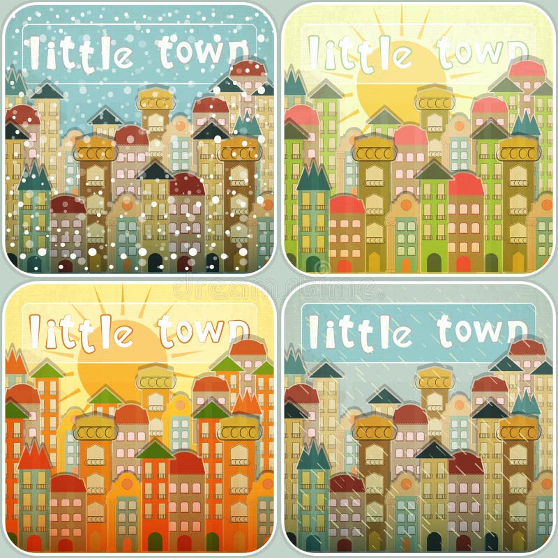 Little Town Infographics stock vector. Illustration of small - 29517359