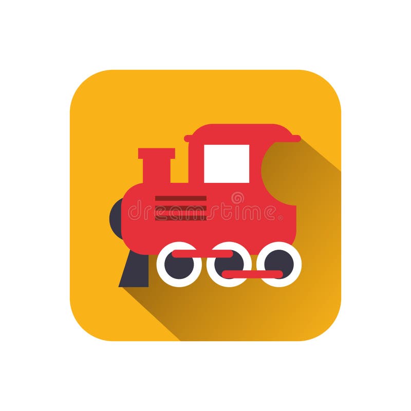 Little Train Toy Isolated Icon Stock Vector - Illustration of cute ...