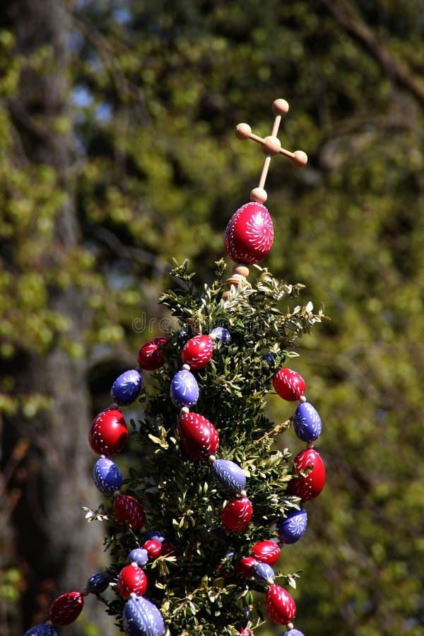 A Little Tree with Easter Eggs Stock Photo - Image of tree, hasbergen ...