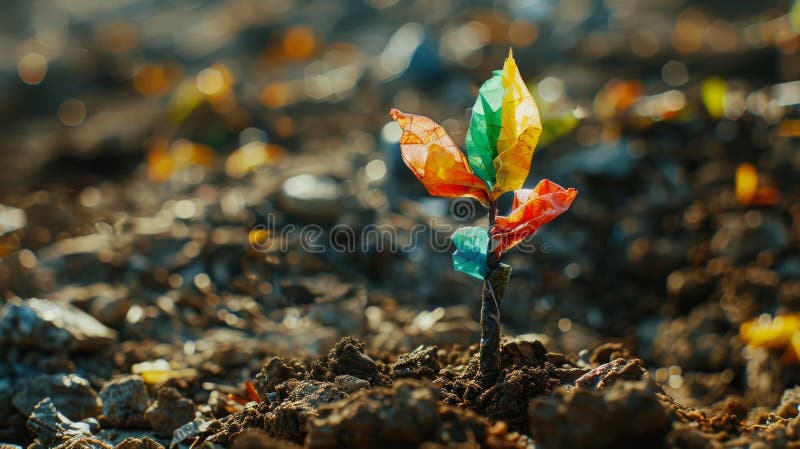 Little Tree Made from Microplastics. Environmental Problems from ...