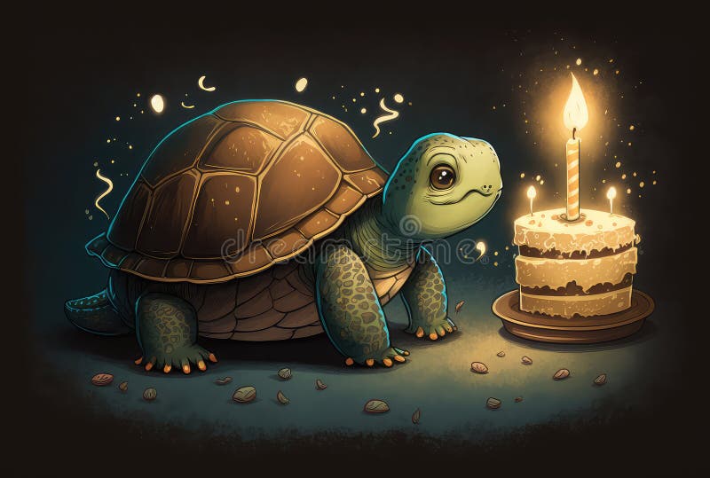 Turtle Candle Birthday Stock Illustrations – 36 Turtle Candle Birthday ...
