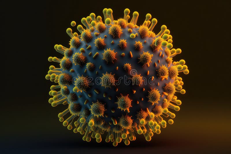 Little Viruses Attacking the Human Body, 3c Render of a Virus Cell ...