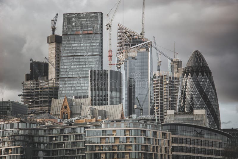 A Little Vision of Modern London Stock Image - Image of cutout ...