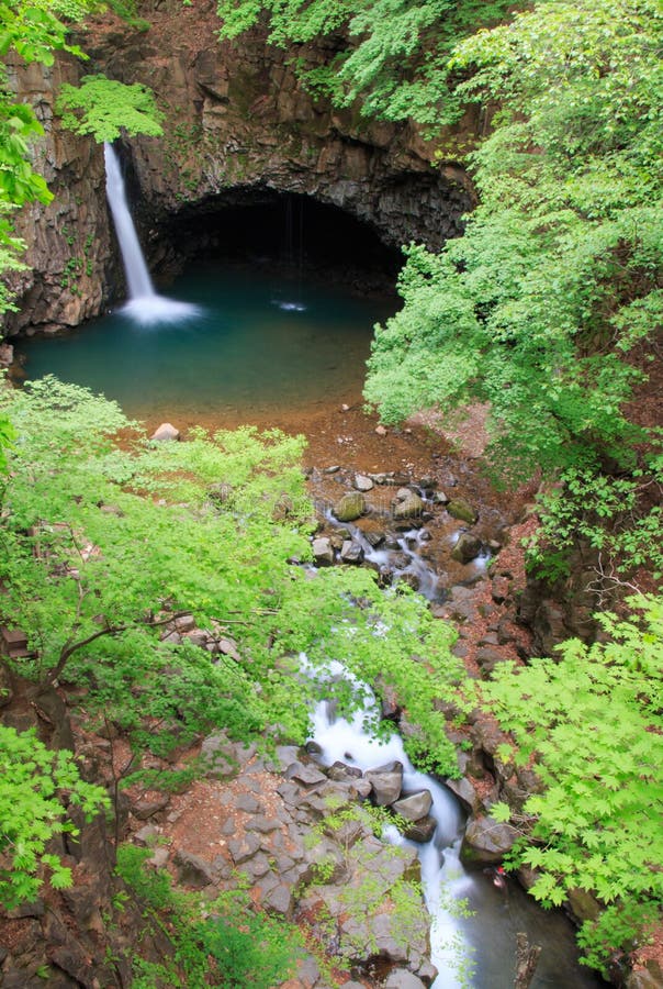 Little Waterfall and Little Stream Stock Photo - Image of location ...