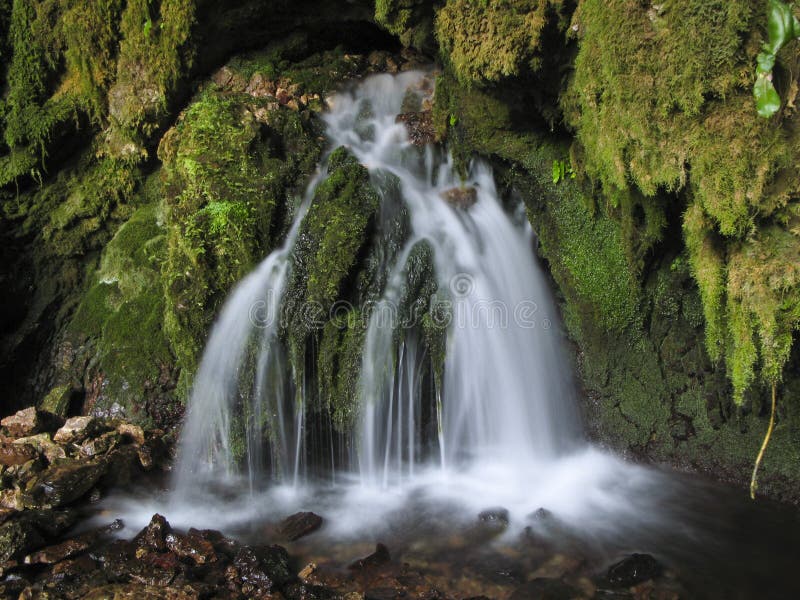 Little Waterfall - Water Well Stock Photo - Image of potable, season ...