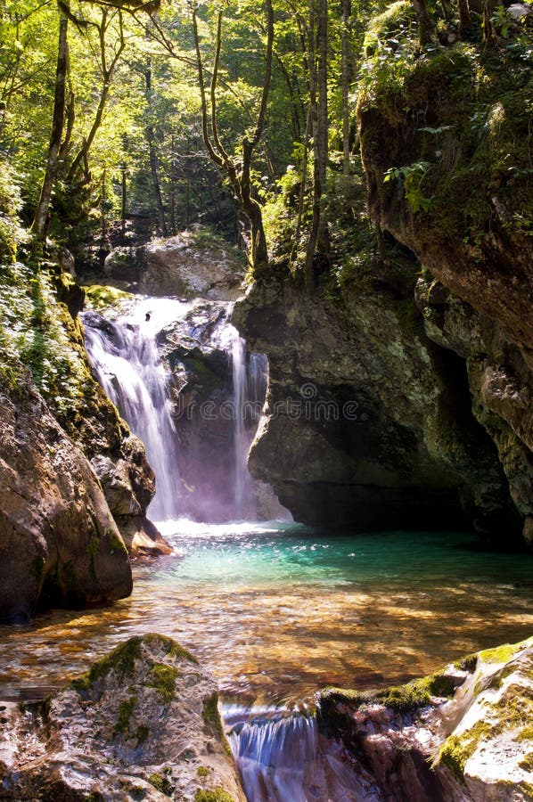 Little Waterfalls in Europa River Stock Image - Image of land, relax ...