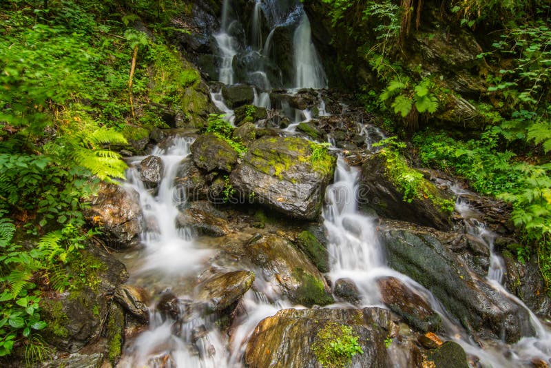 Little Waterfalls from a Torrent Stock Photo - Image of creek, fall ...