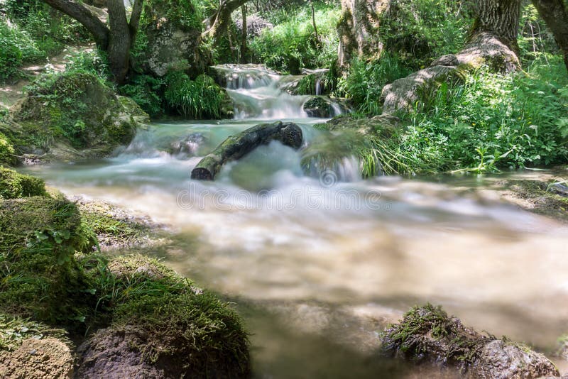 Little Waterfalls through the Wood Stock Photo - Image of vacation ...