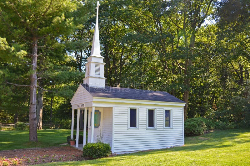 Little white chapel stock image. Image of white, bright - 27534439