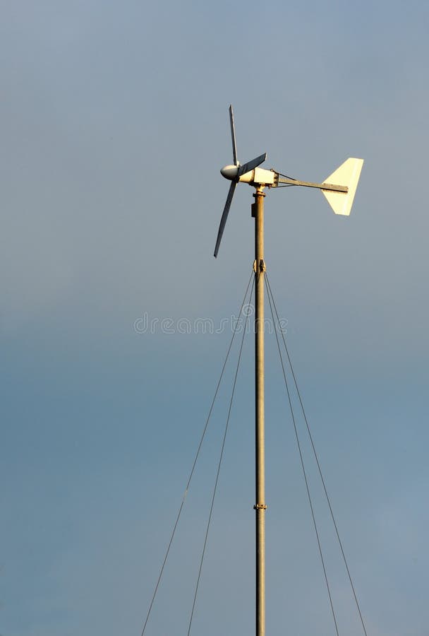 The Little Wind Turbine Custom Handmade. Stock Image - Image of ...