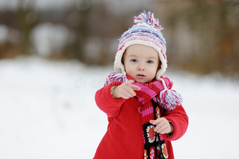 Little winter baby girl stock photo. Image of cheerful - 11762618
