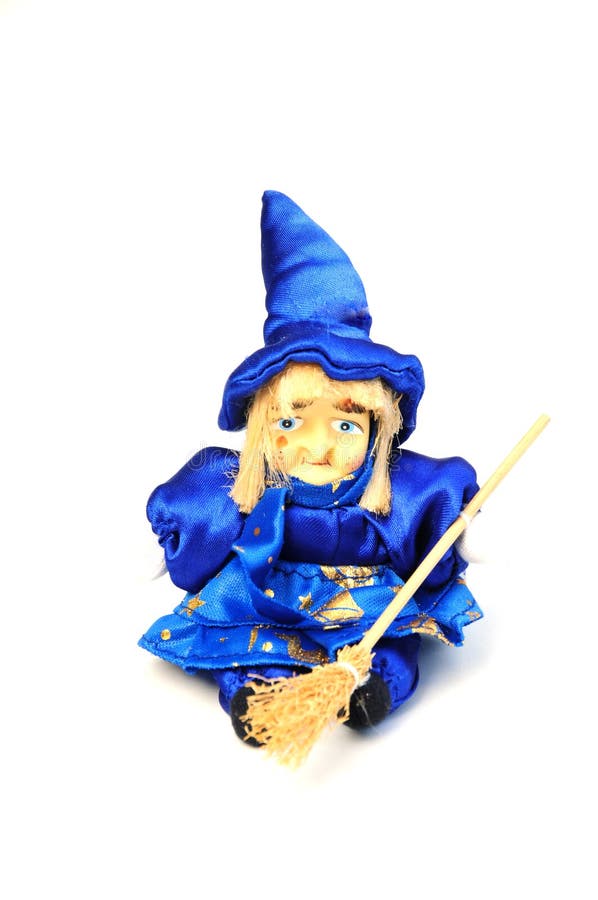 Little witch stock image. Image of woman, blue, hair - 10373529