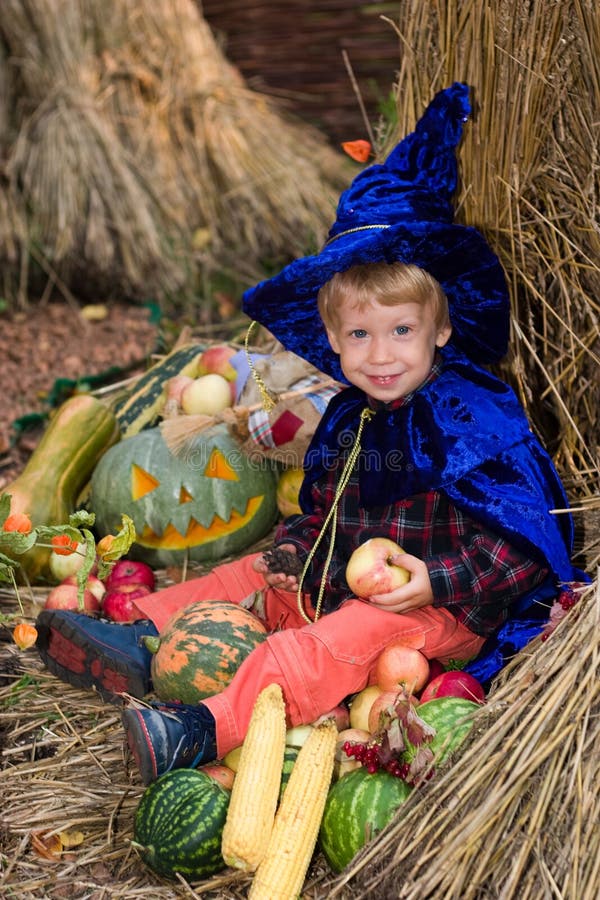 Little wizard stock image. Image of power, halloween, corn - 3284321