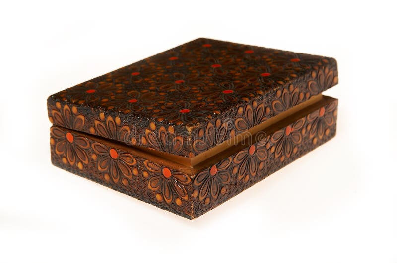 Ornate Wood Box stock image. Image of container, decorative - 144733