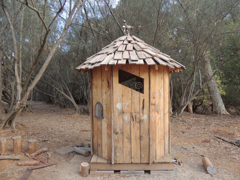 Little Wooden Hut in the Forest. Stock Image - Image of forest, little ...