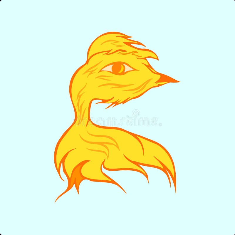 Little Yellow Bird Cartoon Shape Stock Vector - Illustration of nose ...