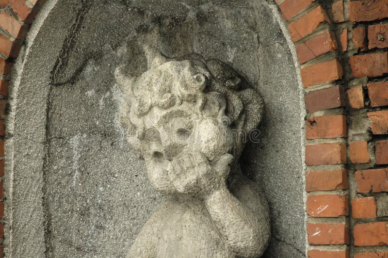 Little, young devil stock image. Image of rock, gargoyle - 566919