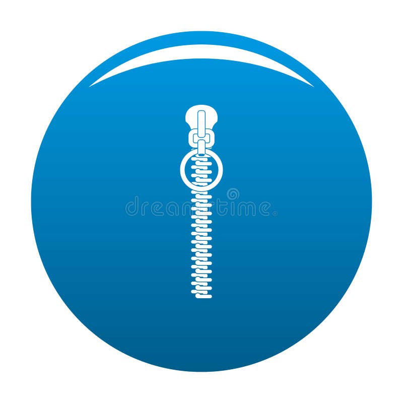 Little Zip Icon Vector Blue Stock Vector - Illustration of clip, sign ...