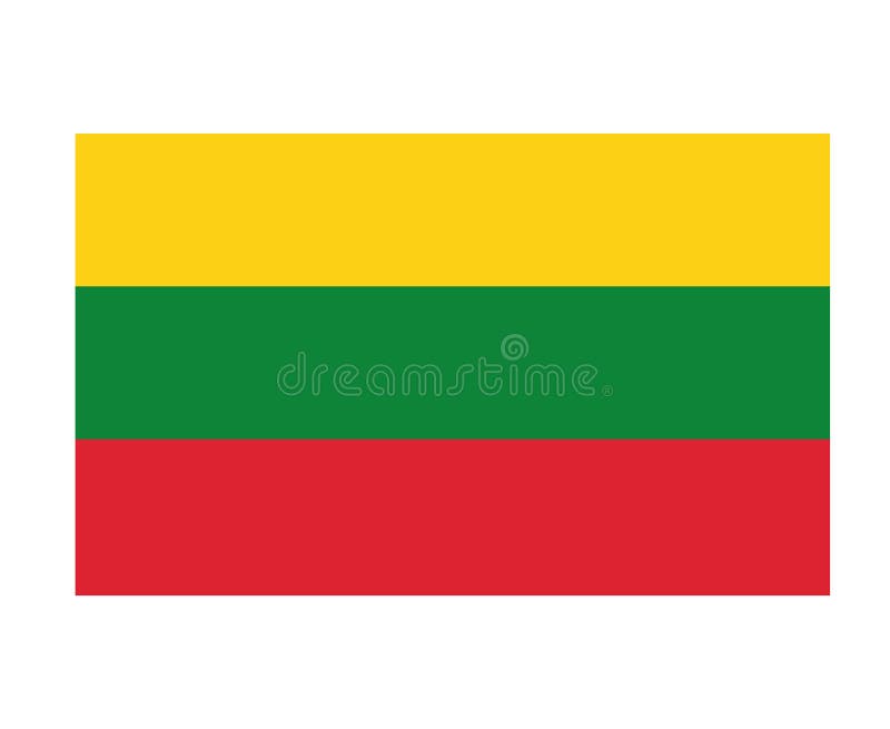Lithuania Flag National Europe Emblem Symbol Icon Stock Vector ...