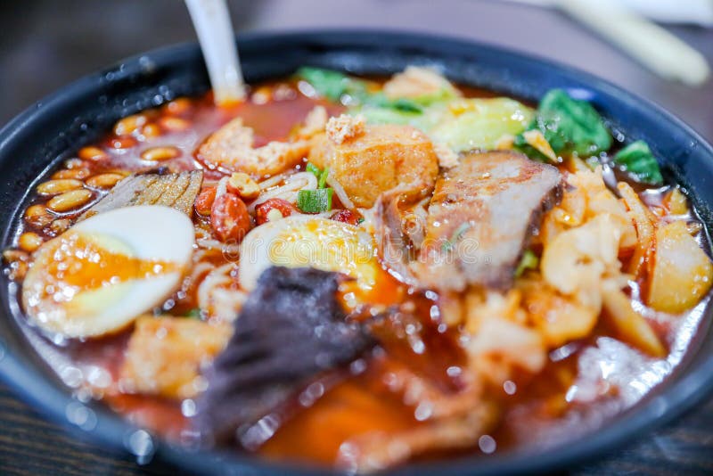 Liuzhou River Snails Rice Noodle Stock Photo - Image of shoots, soup ...