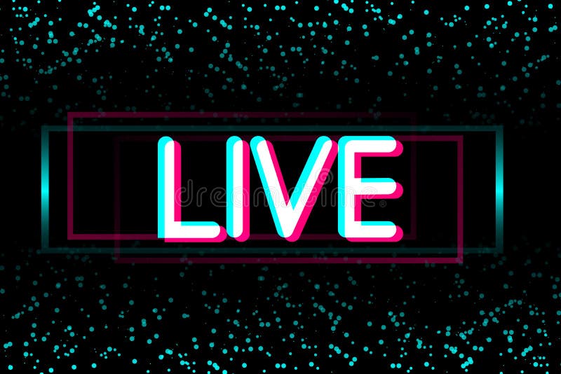 Live. Abstract Symbol in the Style of a Popular Social Network. Flat ...