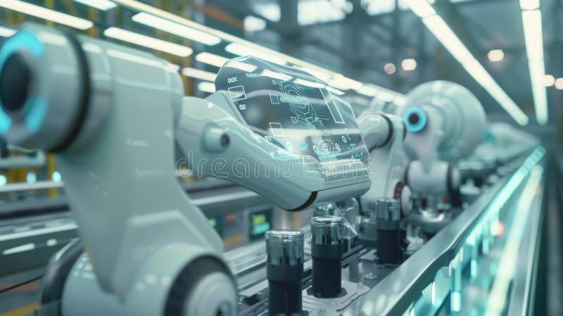 Live Automation Statistics Displayed on a Transparent Screen in a ...