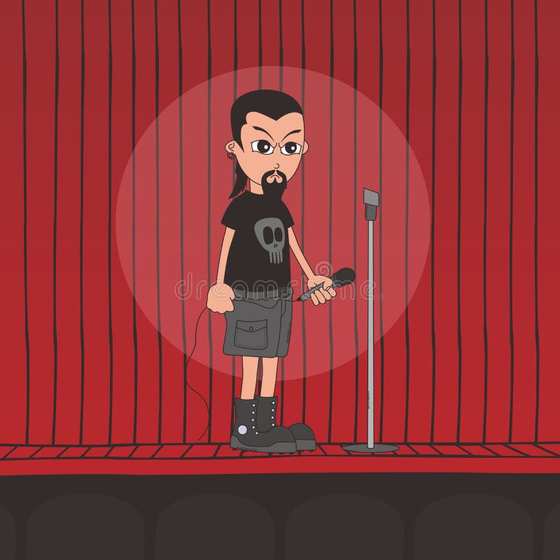 Live Band Boy Cartoon Character Stock Vector - Illustration of ...