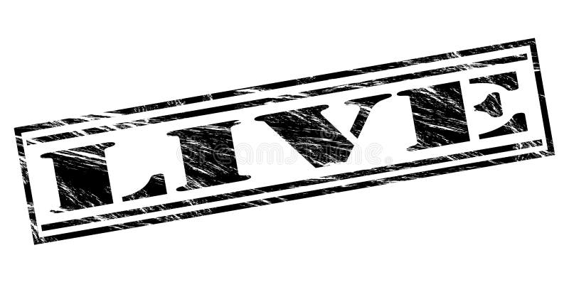 Live black stamp stock illustration. Illustration of sticker - 97569977