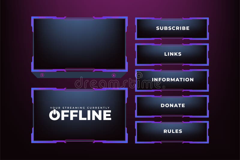 Live Broadcast or Streaming Overlay Panels with an Offline Screen ...