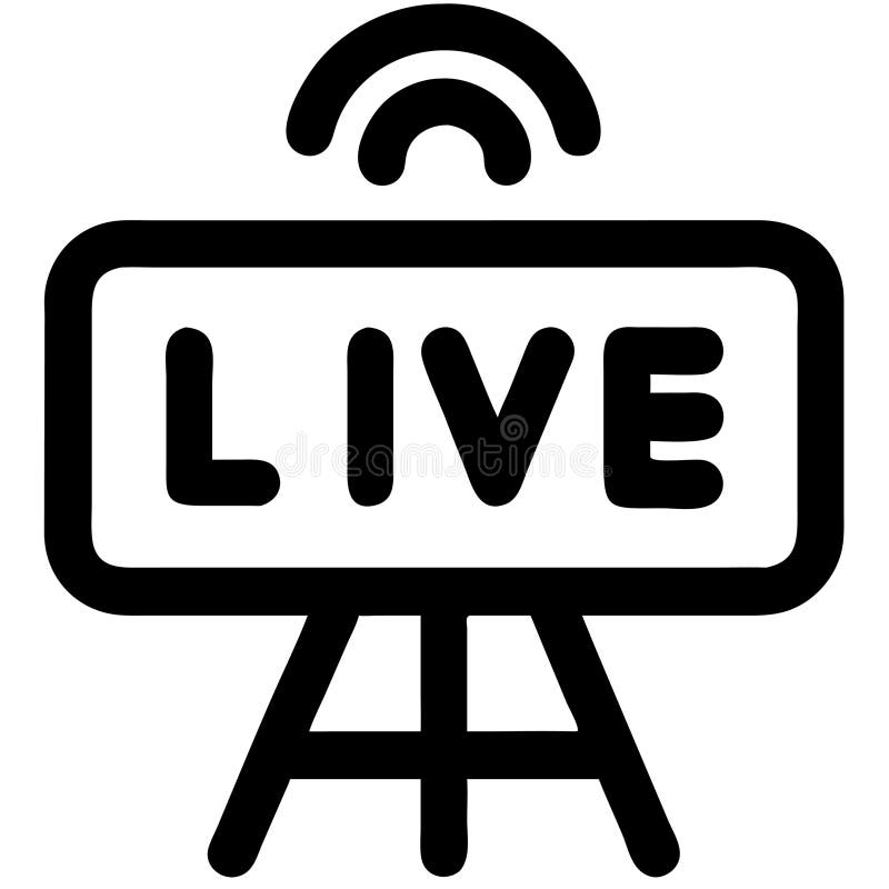 Live Broadcast Symbol Vector for Streaming and Online Content Stock ...
